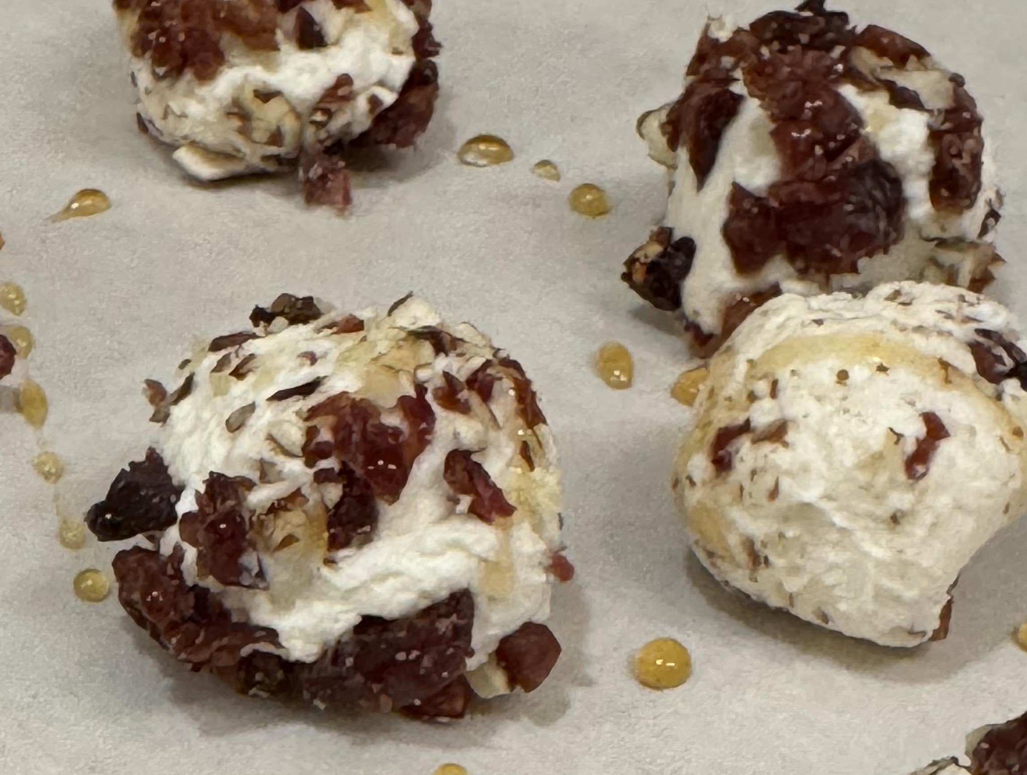 Goat Cheese Truffles with Cranberries and Honey